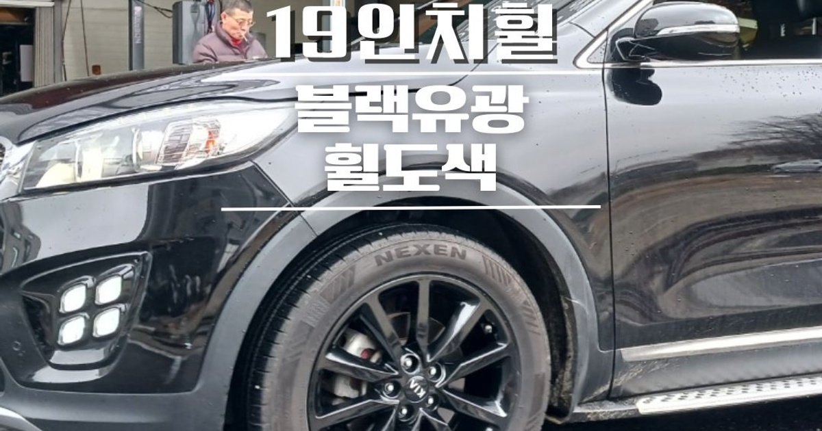 대전 휠도색 잘하는 업체 쏘렌토 Um 19인치휠 블랙유광 작업 후기 대전광역시 유성구 학하동 자동차부품판매 당근 비즈 소식