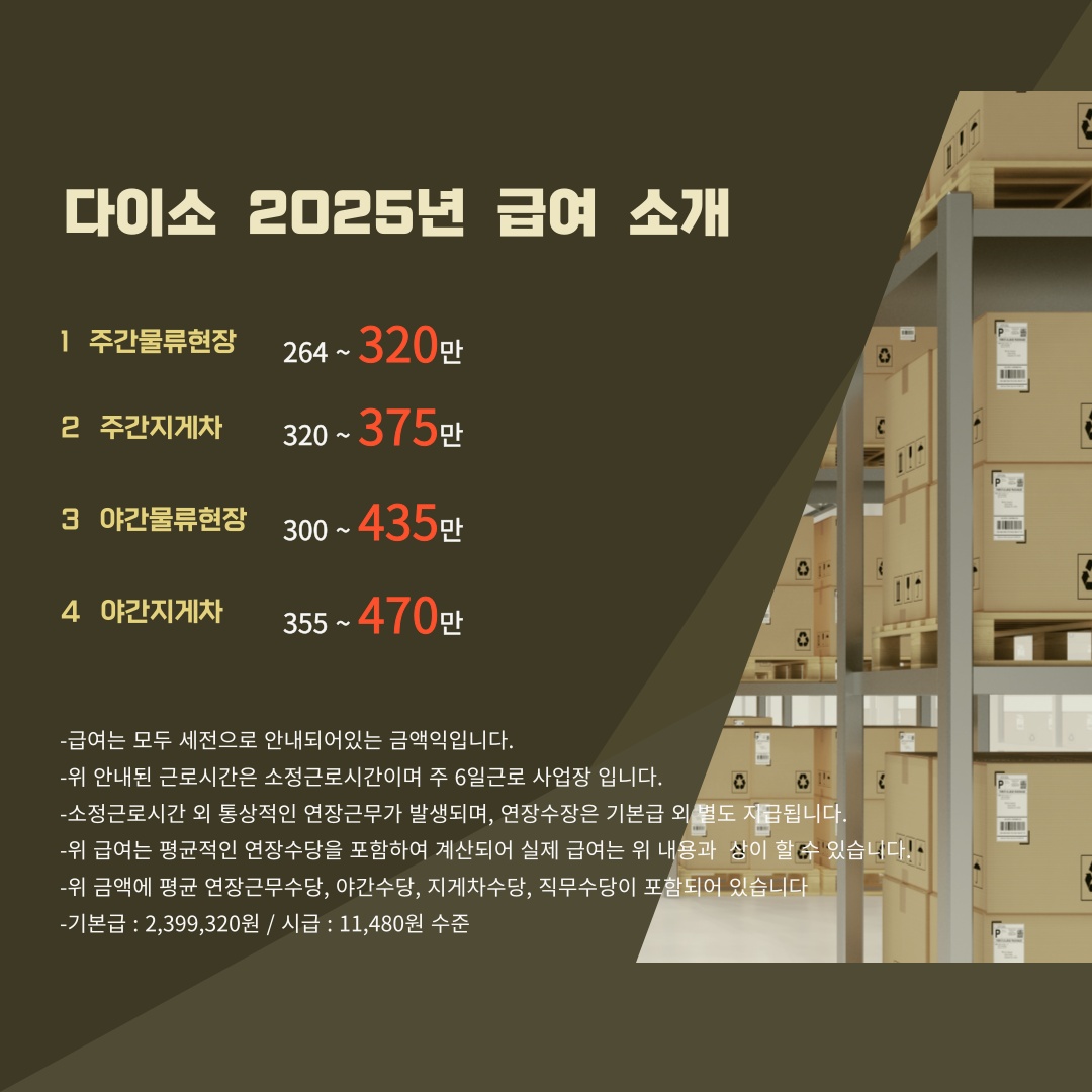 [최대435만원야간물류]+[최대320만원주간물류] | 다이소 안성물류센터 | 공도읍 | 당근 알바