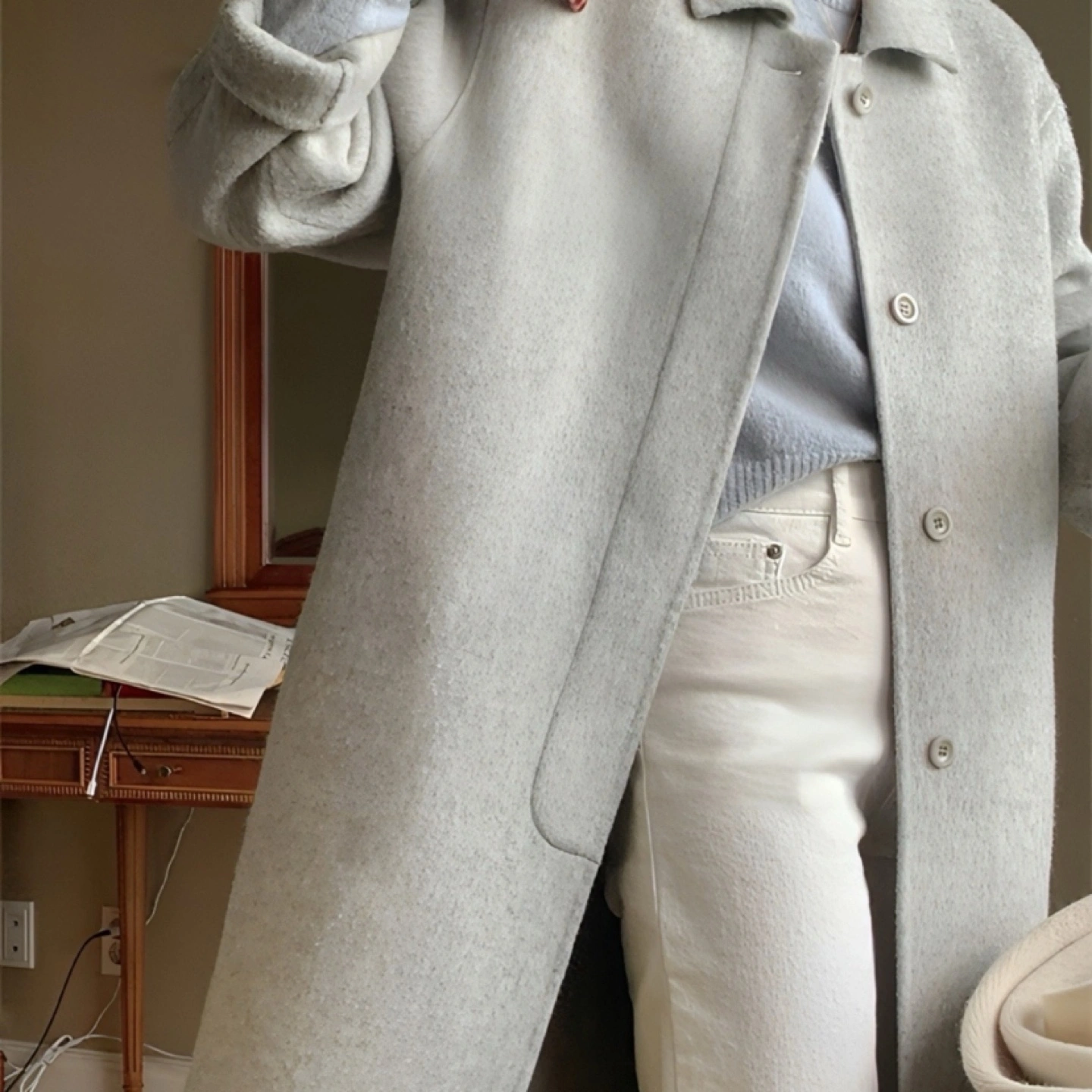 무드겨울라이트그레이롱코트(새상품-택배무료로보내드려요.) | 동천동 | 여성의류 | 당근 중고거래