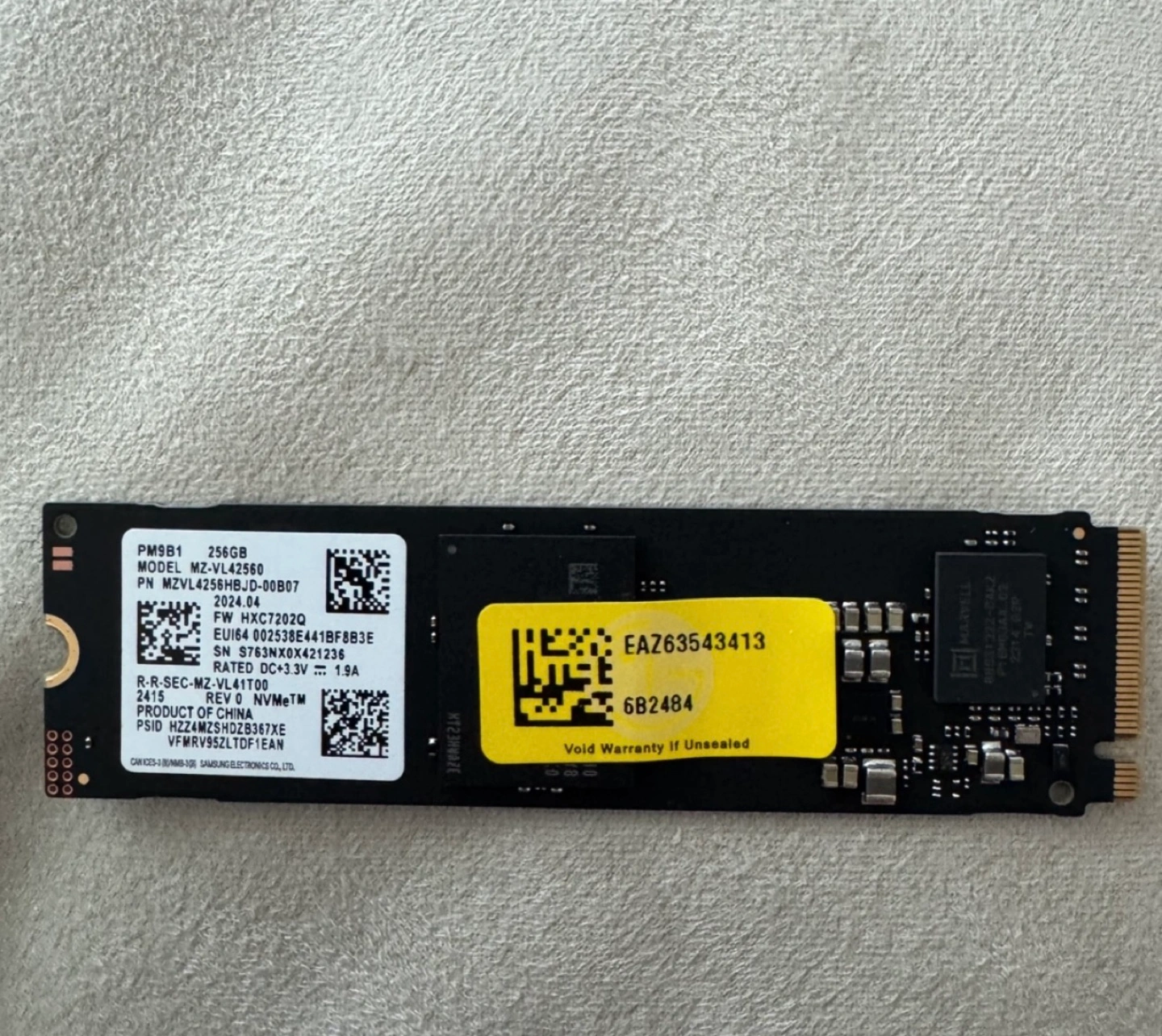 삼성전자 SSD PM9B1 M.2 NVMe 벌크 [256GB] | 청라동 | 디지털기기 | 당근 중고거래