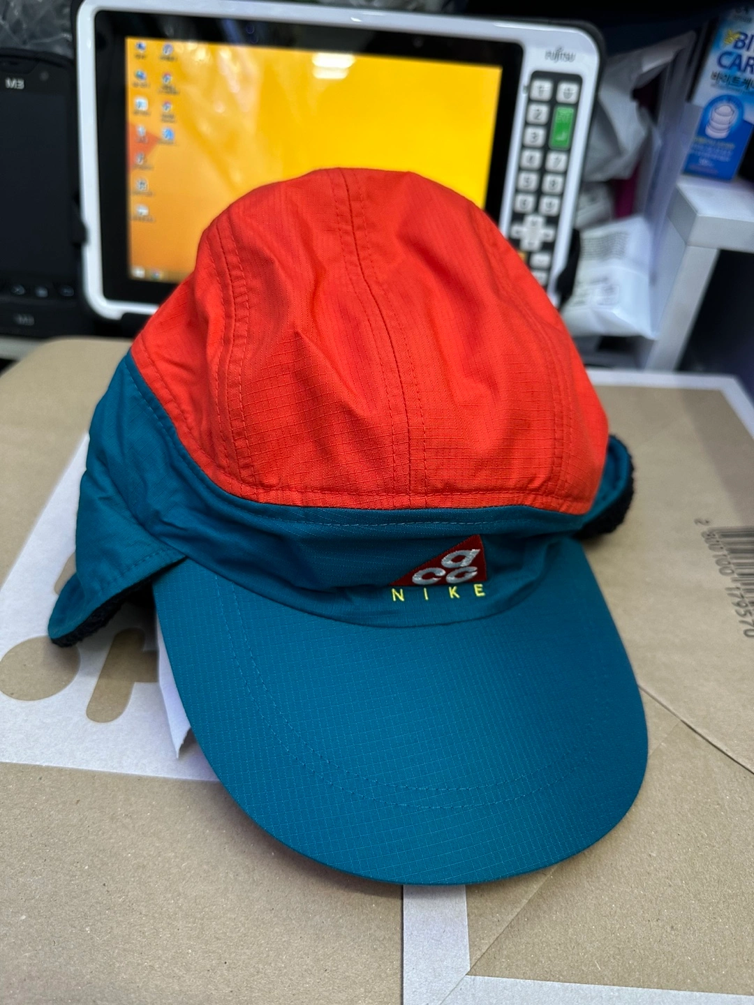 [OS] ACG 하바네로 쉐르파 이어플랩 캡 모자 초록오렌 | 천천동 | 남성패션/잡화 | 당근 중고거래