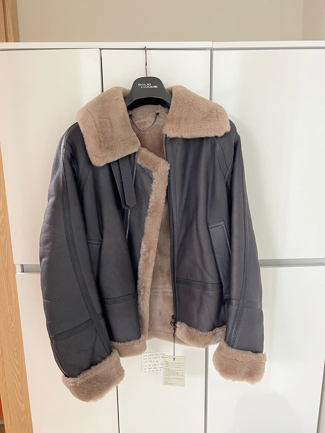 18fw 솔리드옴므 무스탕 네이비 48 (백현 무스탕) | 서초4동 | 남성패션/잡화 | 당근 중고거래