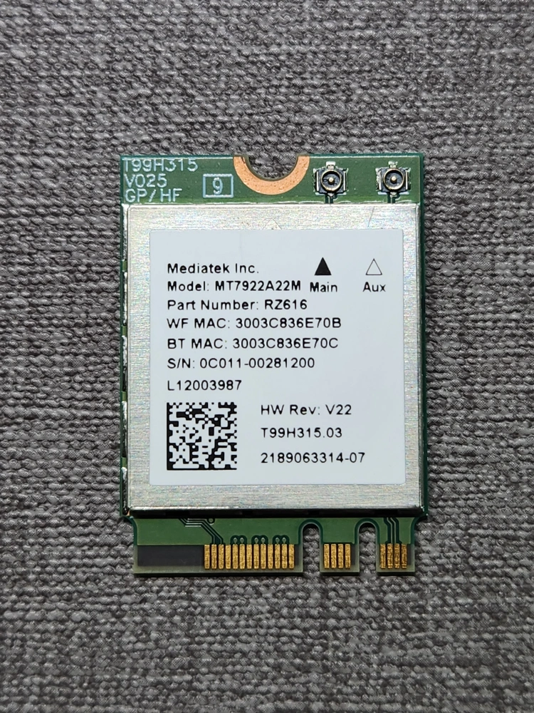 MediaTek MT7922 WiFi6E BT 5.2 무선 네트워크 카드 | 원효로1가 | 디지털기기 | 당근 중고거래