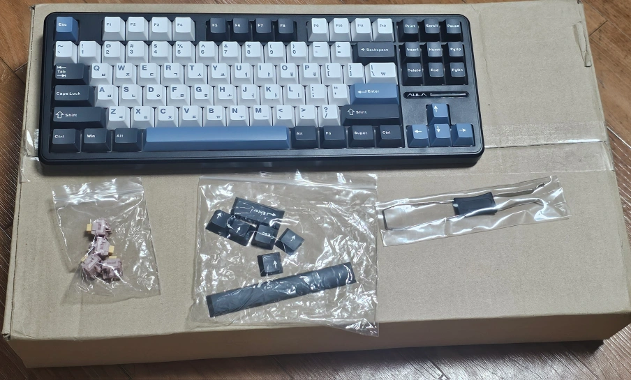 AULA F87 PRO 독거미 유무선 기계식 키보드 한글 (인디고 블랙) 오테뮤 저소음피치 | 정발산동 | 디지털기기 | 당근 중고거래