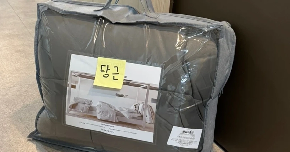 최근에 선물 받은 좋은 구스이불 생활비가 필요해서 저렴하게 정리해요 장명동 생활주방 당근 중고거래
