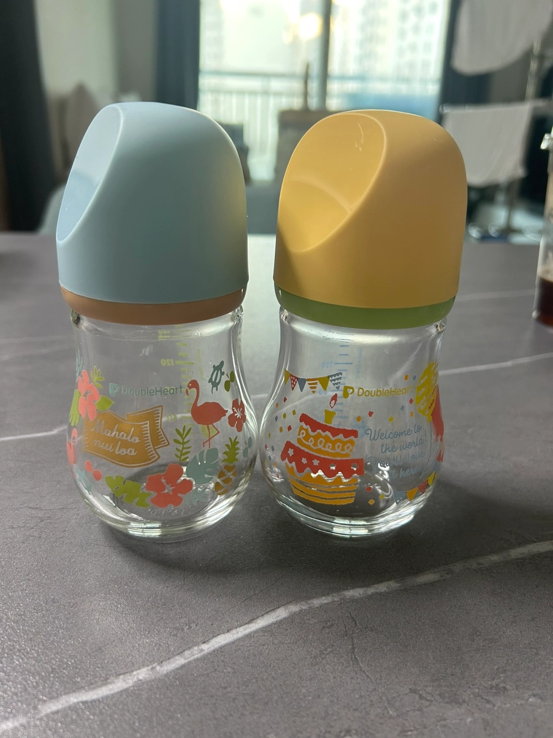 더블하트 유리젖병 160ml 2개 ss꼭지 총 4개 | 죽전동 | 유아동 | 당근 중고거래