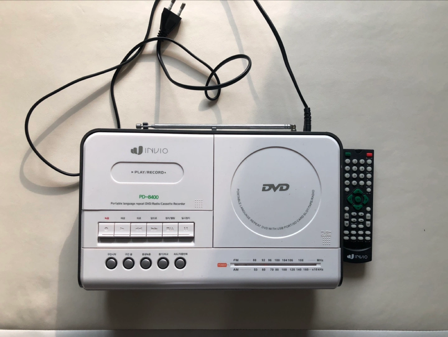 인비오cd 플레이어 PD-8400 어학 학습기 카세트 DVD 플레이어 라디오 | 행신동 | 디지털기기 | 당근 중고거래