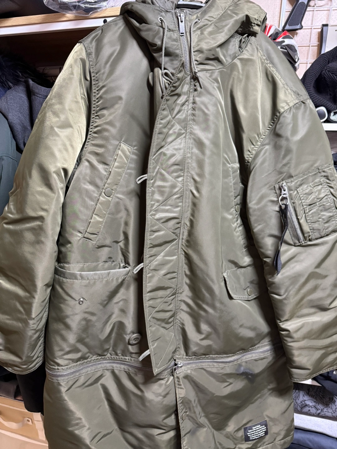 GU 언더커버 히트 패디드 컨버터블 코트 롱패딩 올리브 | 하월곡동 | 남성패션/잡화 | 당근 중고거래