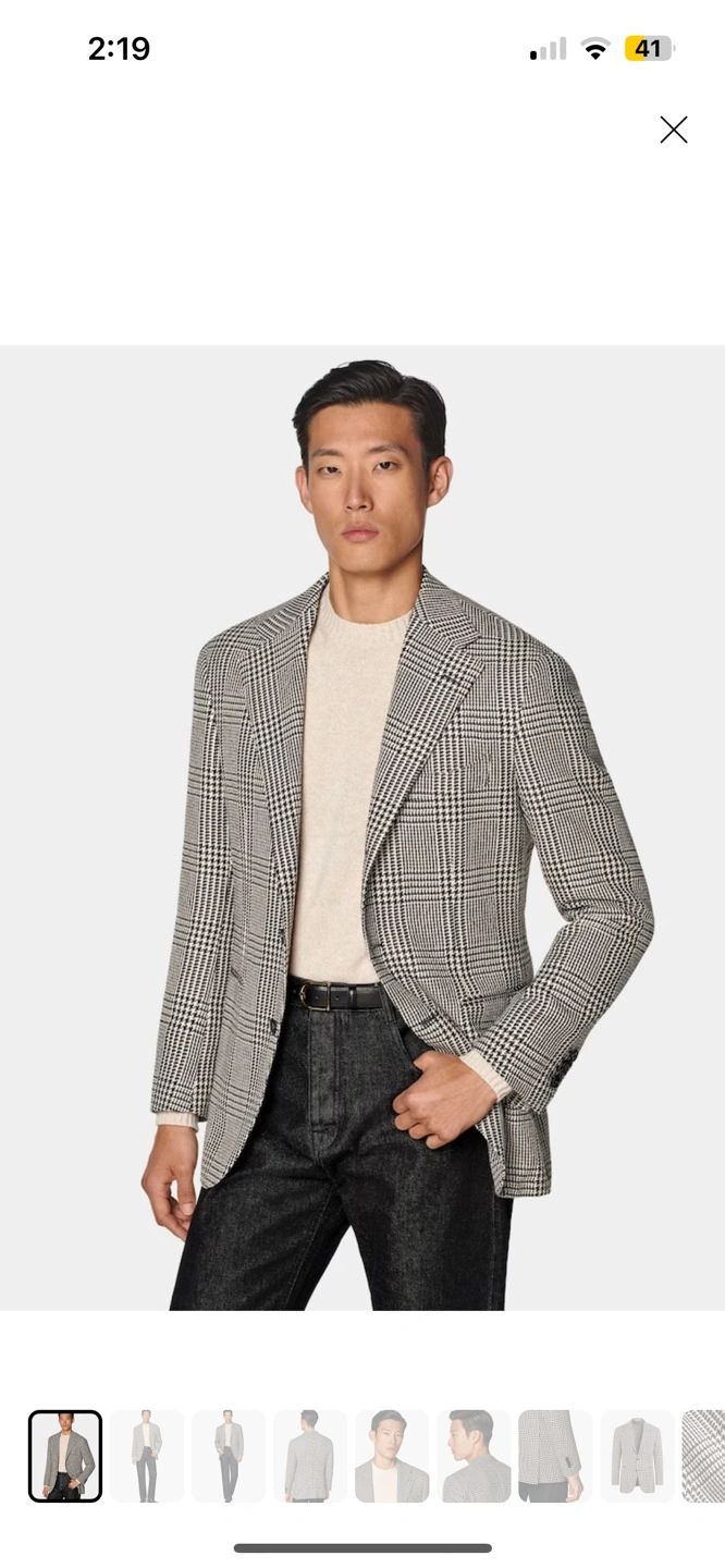 SUITSUPPLY Ferla 울 알파카 실크 글렌체크 Roma 자켓 | 방이동 | 남성패션/잡화 | 당근 중고거래