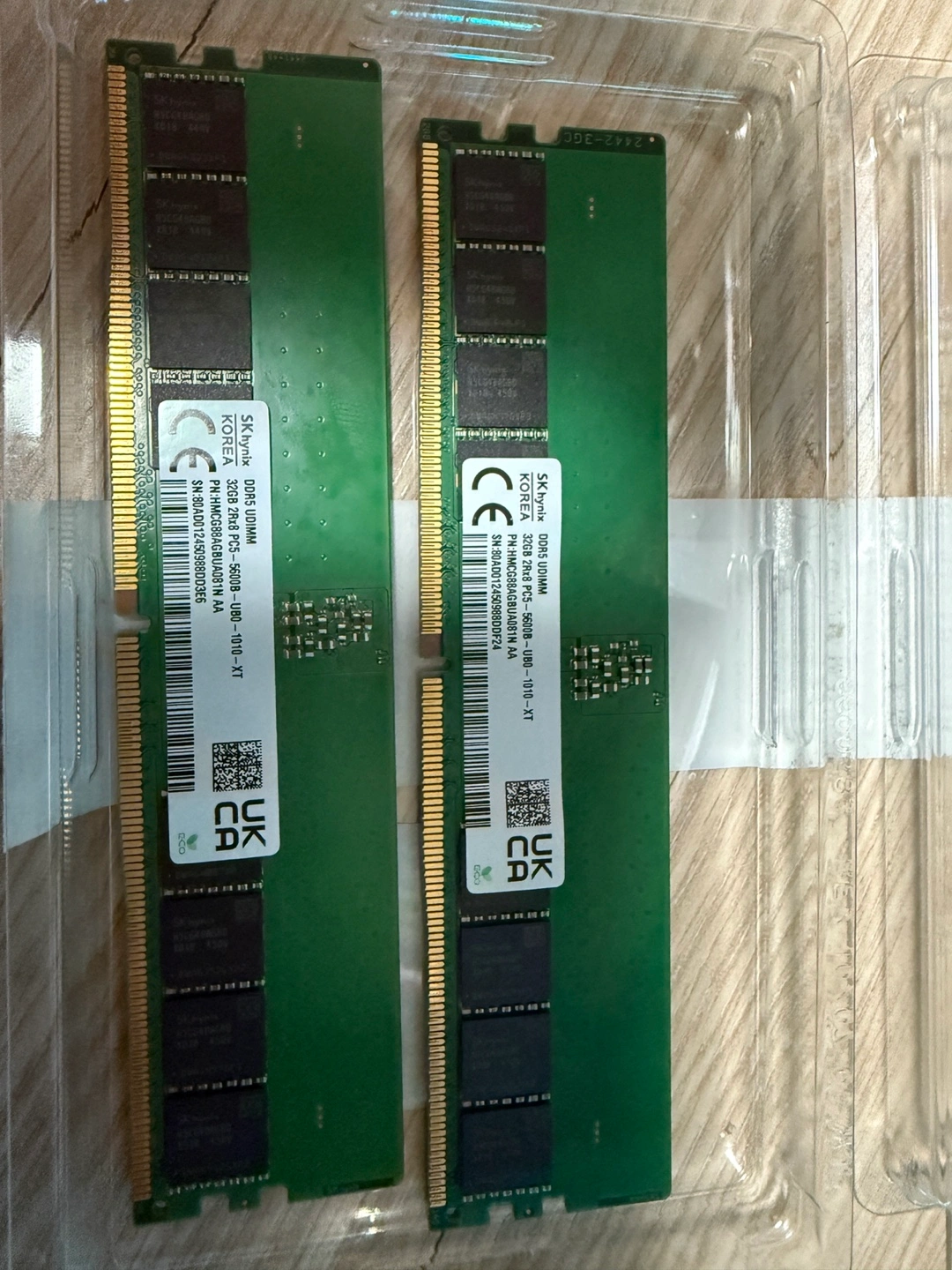 SK Hynix DDR5 32G 2개 + 잘만 메모리 방열판 판매 | 율량.사천동 | 디지털기기 | 당근 중고거래