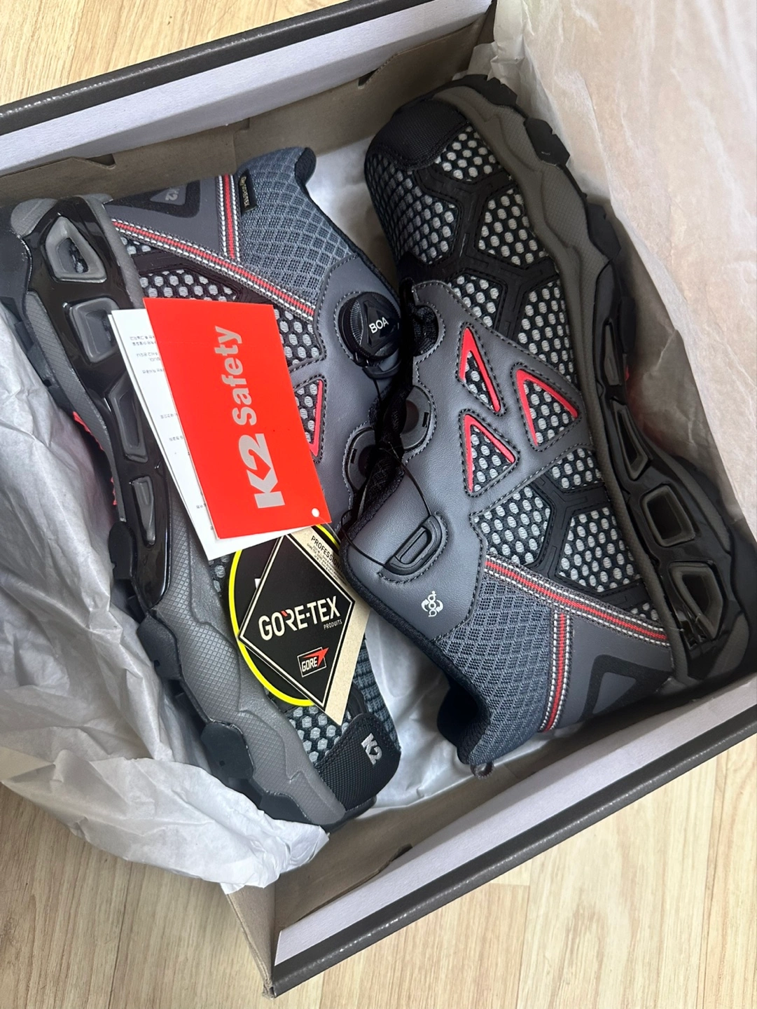 새상품 케이투 안전화 275사이즈 k2-60 고어텍스 다이얼 방수 통기 발수 토캡 미끄럼방지 | 남성패션/잡화 | 당근 중고거래