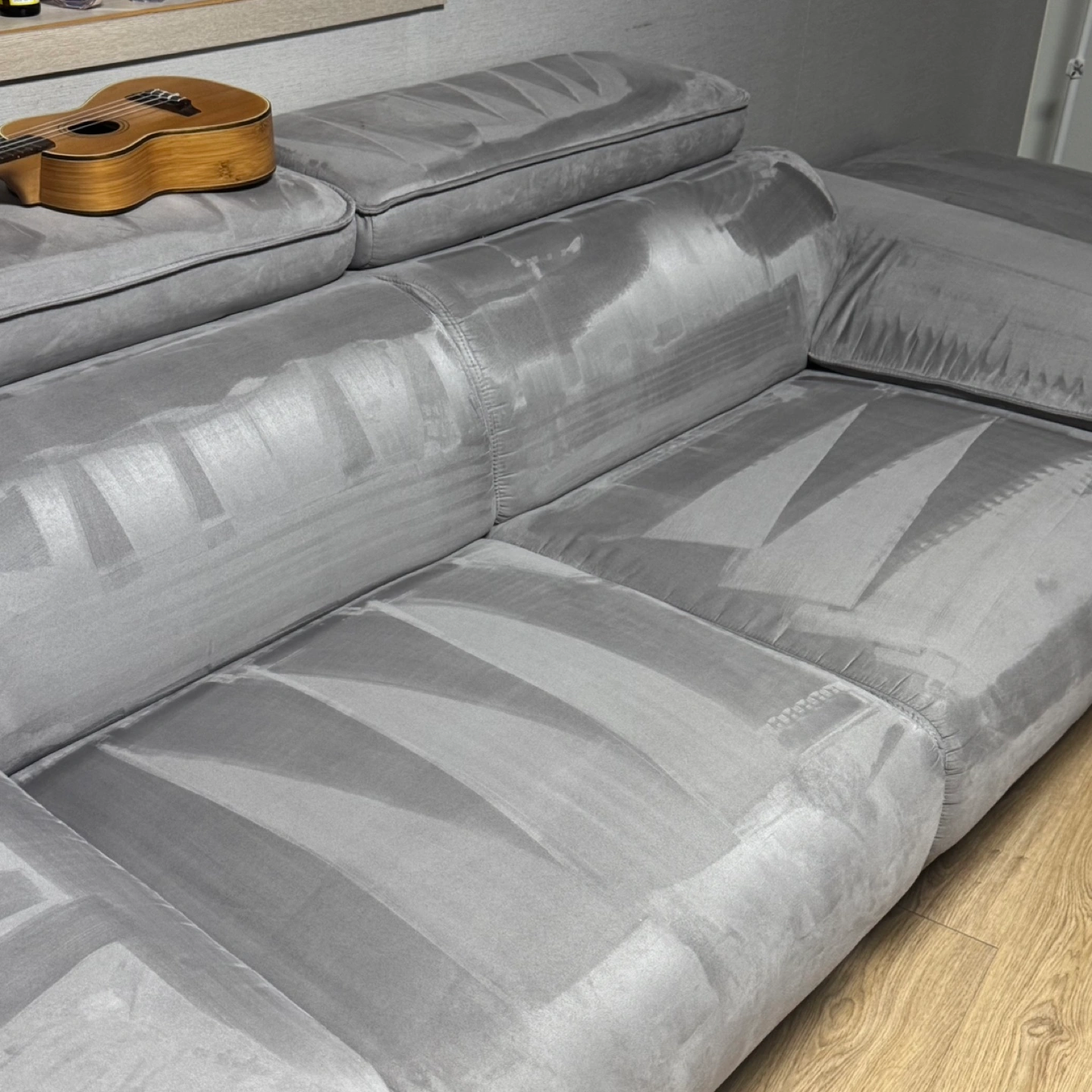 원가 30만원 이상 / 삼익가구 쇼파 + 스툴 그레이색상 / 3-4인용 소파 | 가구/인테리어 | 당근 중고거래