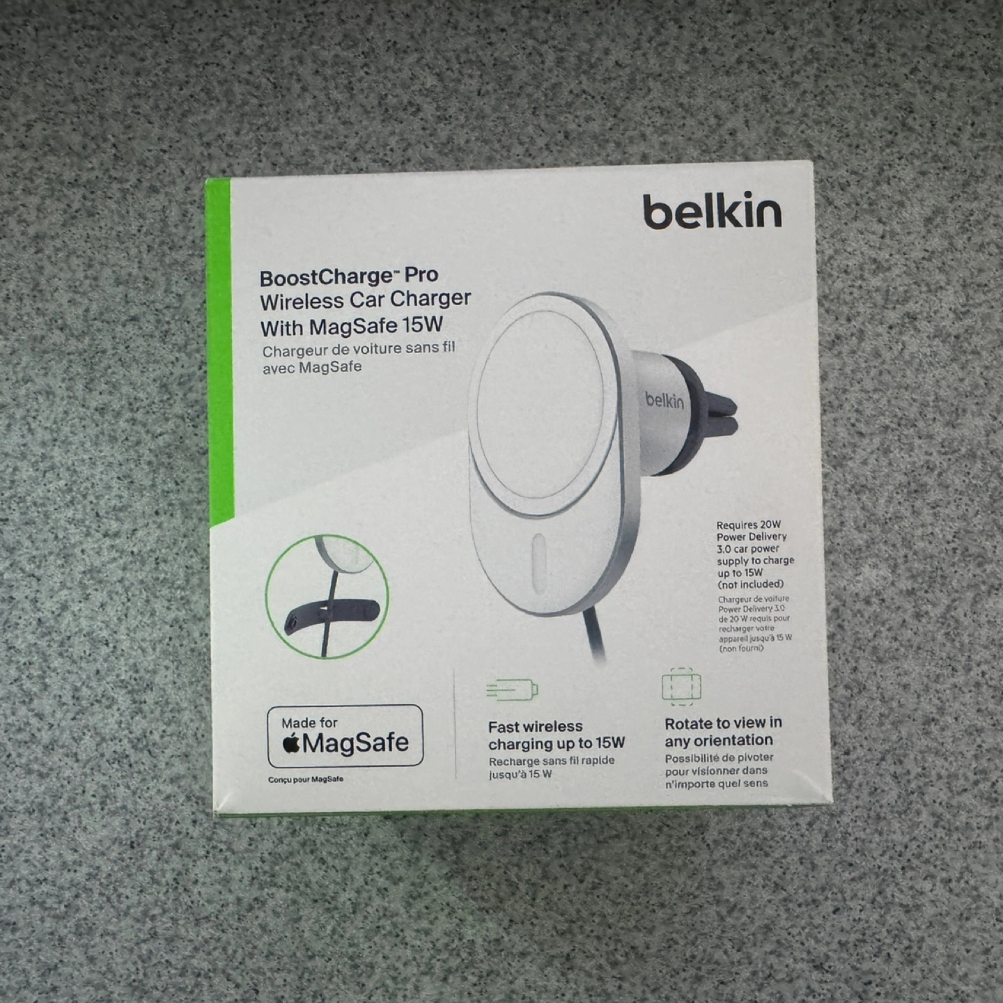 벨킨 부스트업 맥세이프 차량용 15W 무선 고속충전기 판매(차량용 맥세이프 거치대, WIC008 벨킨 무선충전기 | 기타 중고 ...