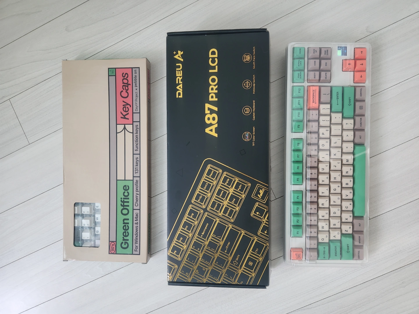 A87 pro LCD 기계식 키보드(저소음), 레트로 키캡 | 디지털기기 | 당근 중고거래