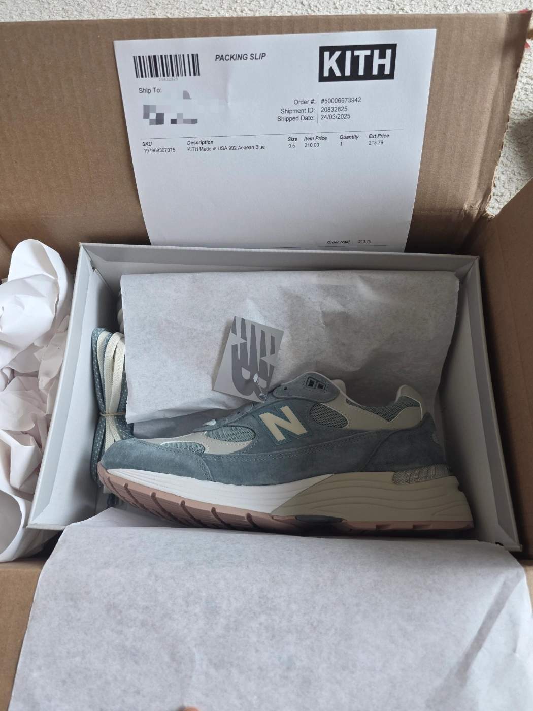 (275)뉴발란스 X 키스(KITH) 992 어게안 블루 오이스터 US9.5 팝니다. | 남성패션/잡화 | 당근 중고거래