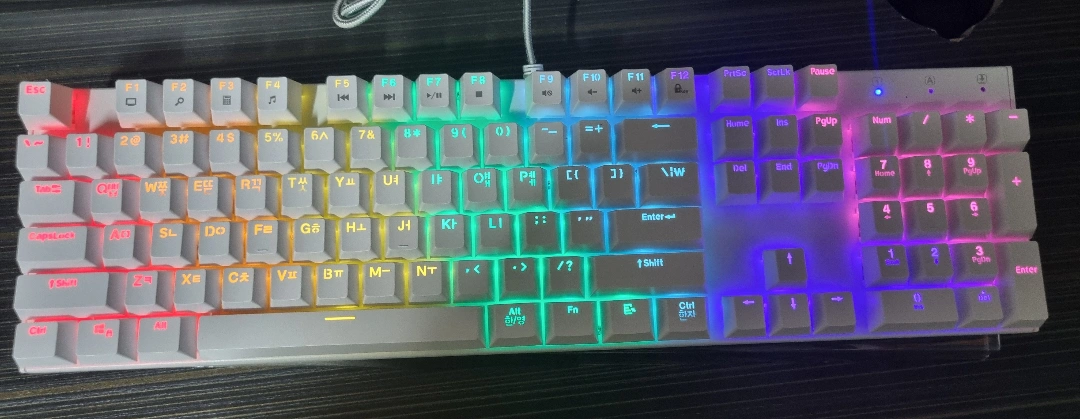앱코 HACKER K640 게이밍 기계식 화이트 청축 키보드 | 디지털기기 | 당근 중고거래
