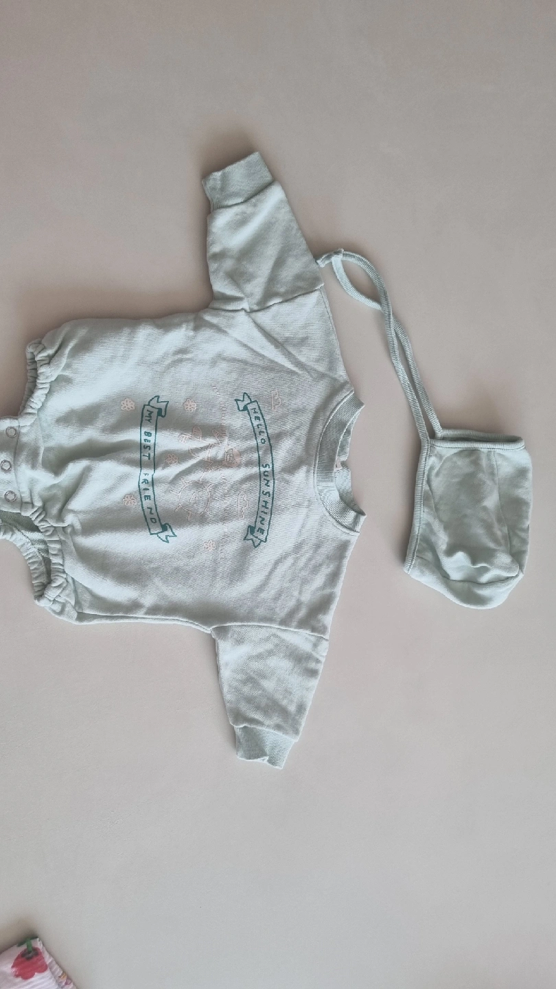 바디수트 & 모자 세트 S 민트 | 유아동 | 당근 중고거래