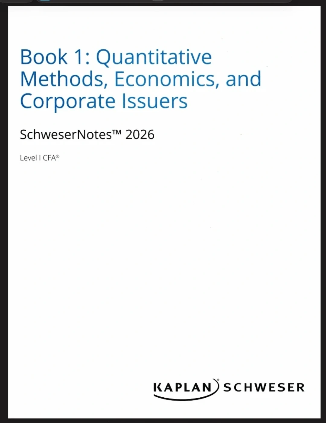 2026 CFA 레벨1 슈웨이저 노트 PDF | 디지털기기 | 당근 중고거래