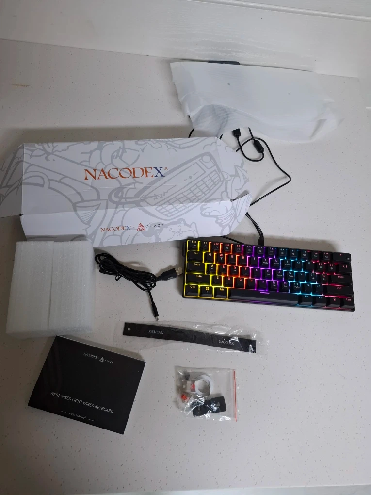 NACODEX x AJAZZ NK61 RGB 유선 키보드 | 취미/게임/음반 | 당근 중고거래