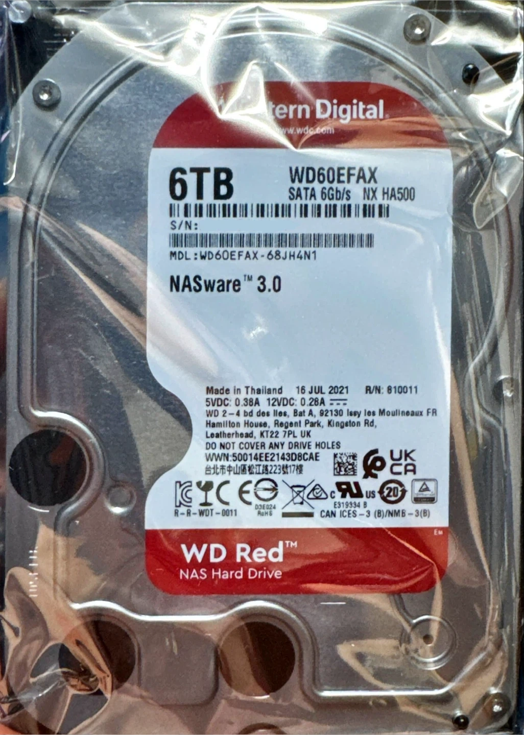 WD Red 6TB NAS(SMR방식) 전문가용 HDD (WD60EFAX) 미개봉 새제품 | 디지털기기 | 당근 중고거래