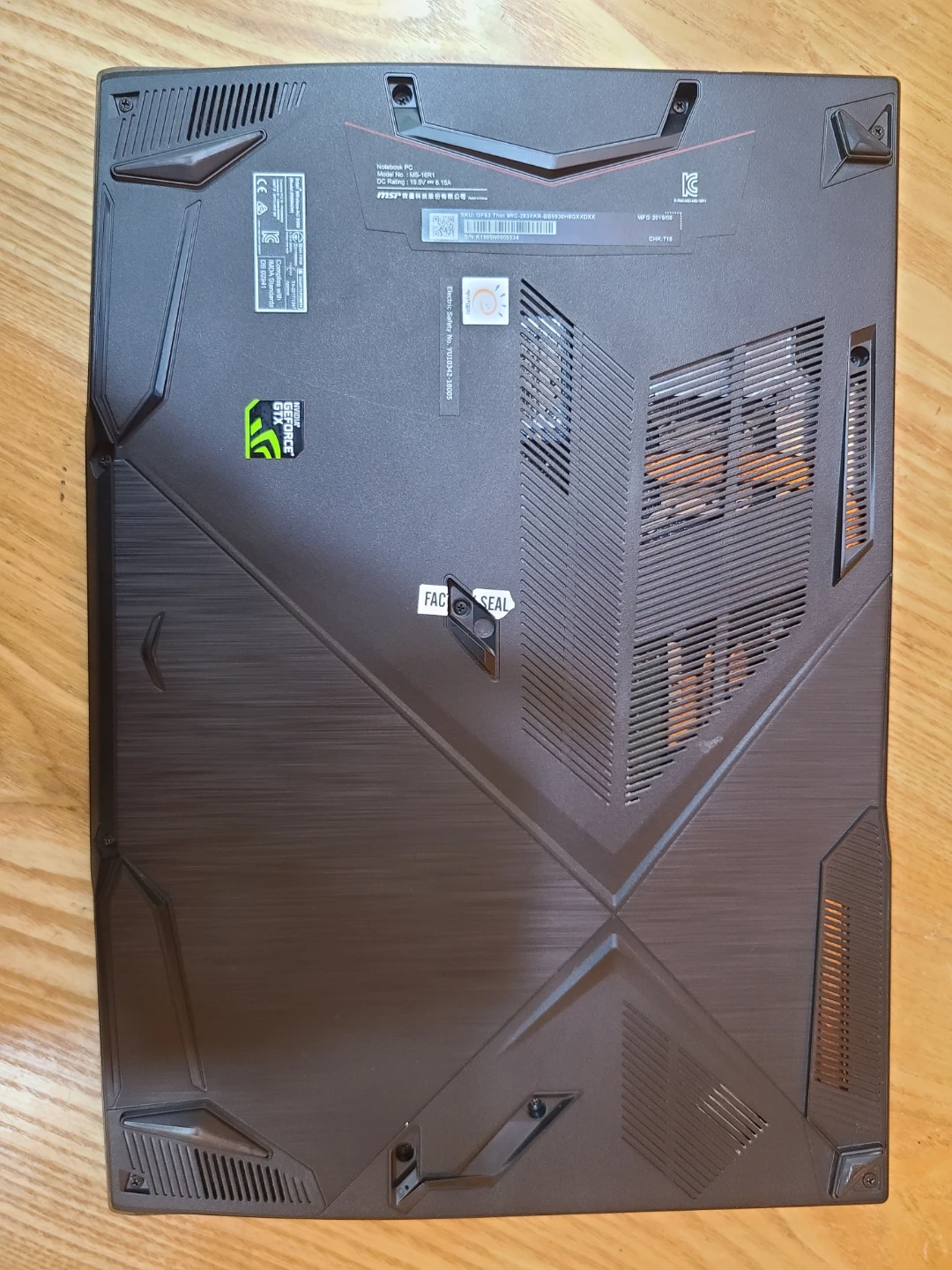 MSI GF63 Thin 9RC 게이밍 노트북 i5 GTX1050 | 디지털기기 | 당근 중고거래