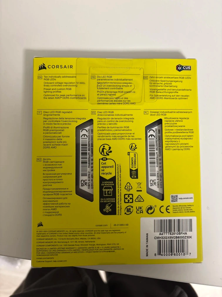 새제품)커세어 램16GB *2 팝니다 6000 cl30 | 디지털기기 | 당근 중고거래