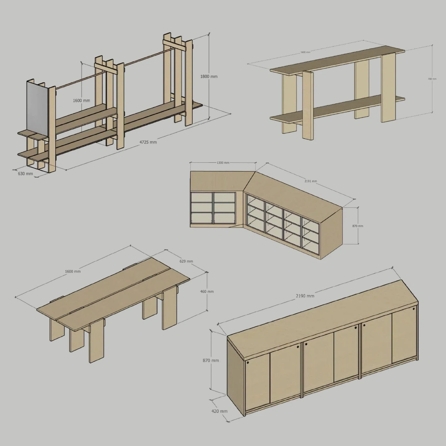 [3000만원 > 100만원] 편집샵, 카페용 다용도 자작나무 가구 (총 7개) | 가구/인테리어 | 당근 중고거래