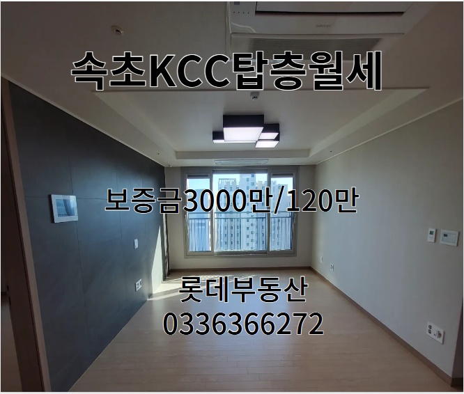 속초 KCC 스위첸 월세 3,000 / 120 | 당근 부동산